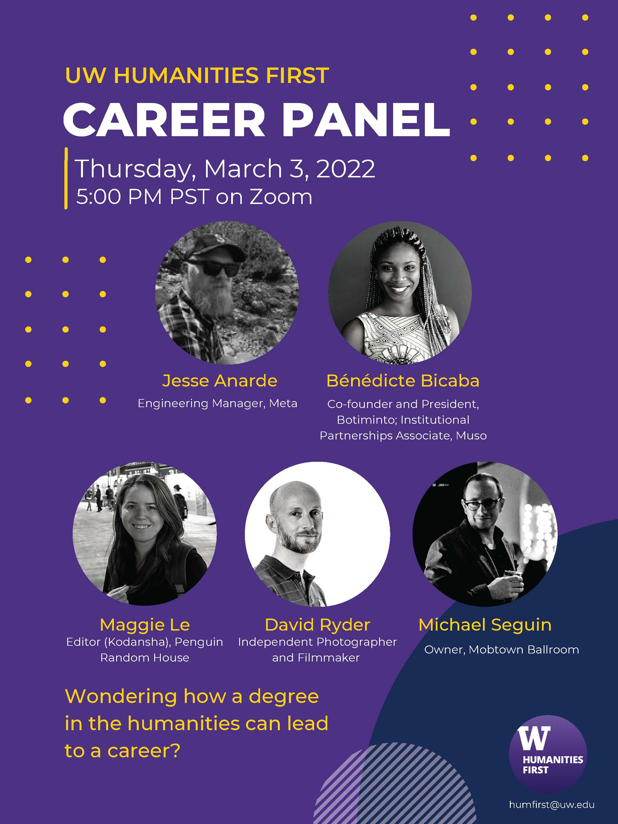 Humanities First Career Panel Humanities First